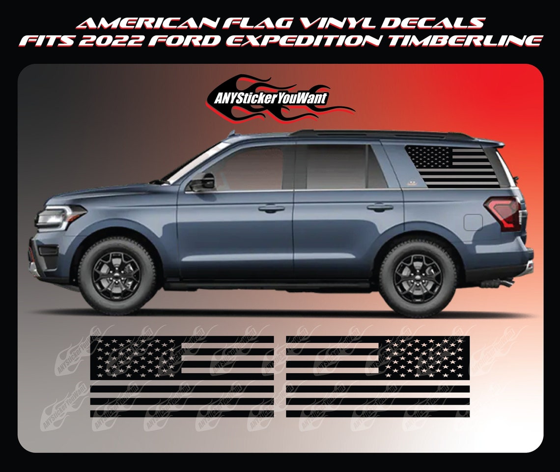 American Flag Vinyl Decal Window Stickers Fits 2022 Ford Expedition ...