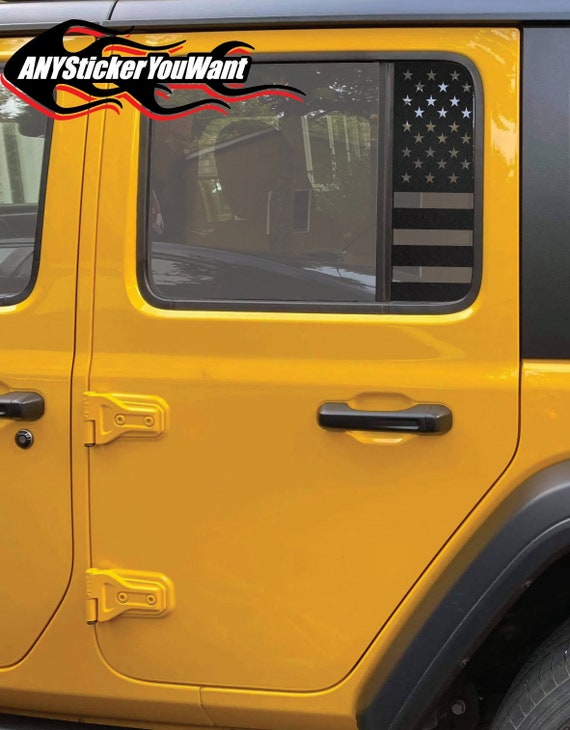 American Flag Side Window Vinyl Decal Fits Jeep Wrangler JL - Etsy