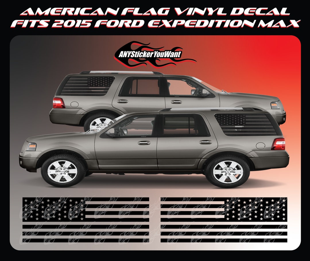 USA American Flag Vinyl Decal Window Sticker Fits 2015 Ford Expedition ...