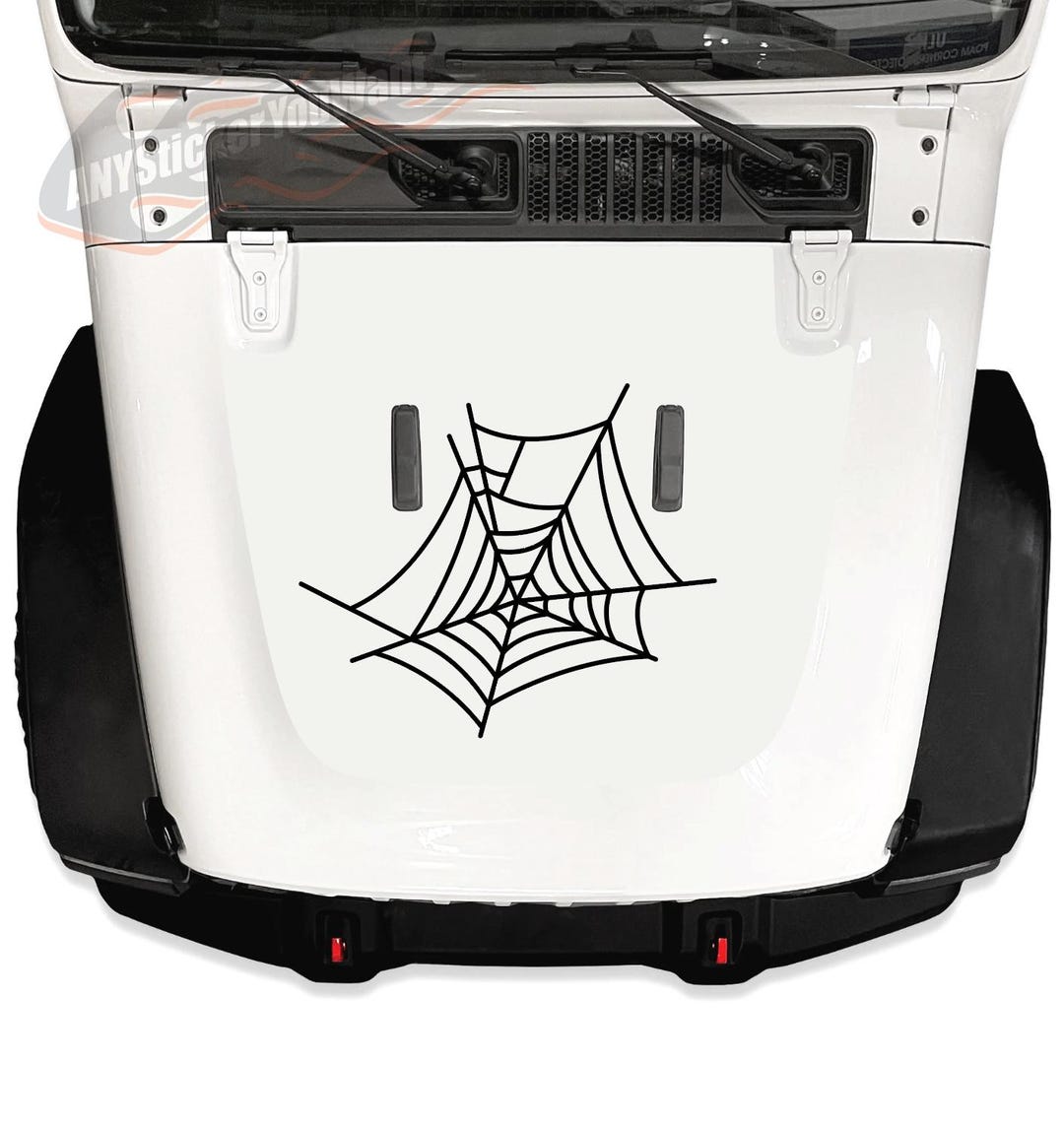 Spider Web Hood Vinyl Decal Fits Jeep Wrangler Jl/fits Jeep Gladiator ...