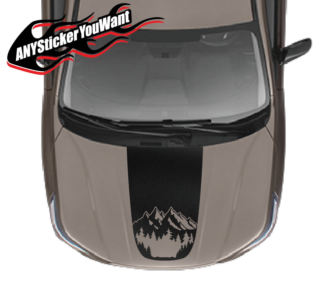 Mountains & Trees Blackout Hood Vinyl Decal Sticker Fits Subaru ...