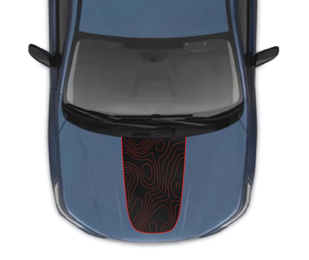 2 Tone Topographic Blackout Hood Vinyl Decal Fits Subaru Forester Sport ...