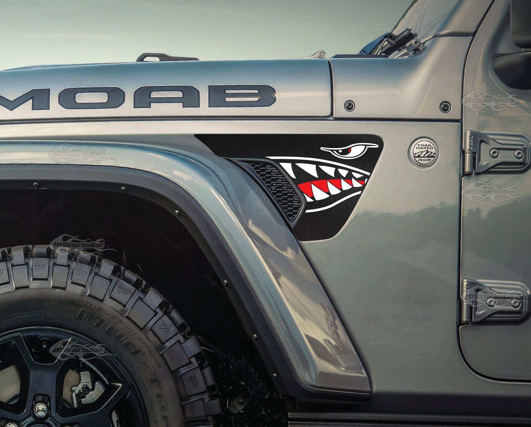 Warhawk Fender Vent Vinyl Decal Sticker Fits Jeep Wrangler Jl/jeep ...