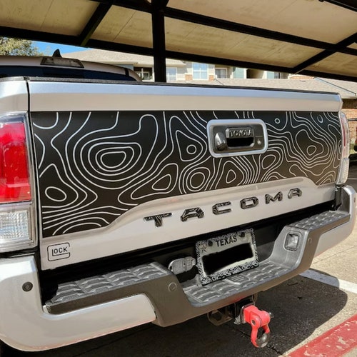 Toyota Tacoma 2020 Blackout Topographic Map Adventure Trip - Etsy