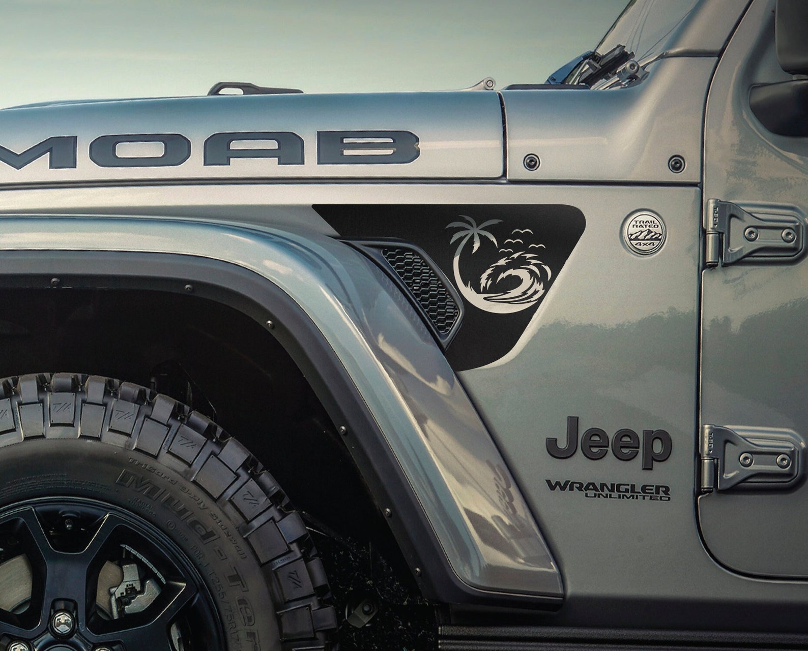 Beach Theme Fender Vent Vinyl Decal Sticker Fits Jeep Wrangler - Etsy