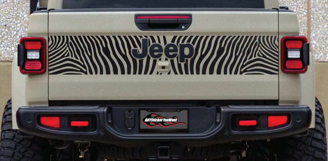 Pre-cut Zebra Print Tailgate Vinyl Decal Fits Jeep Gladiator JT 2020 ...