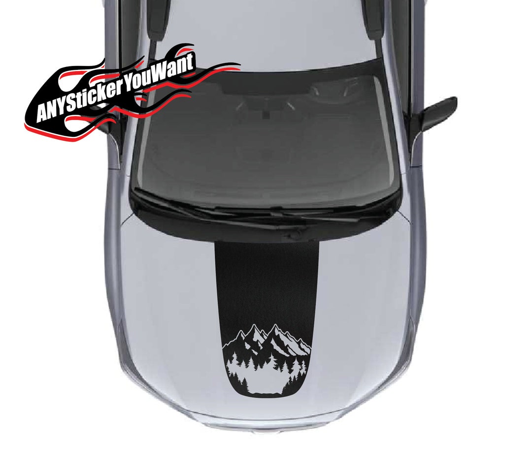 Mountain & Trees Blackout Hood Vinyl Decal Sticker Fits Subaru - Etsy