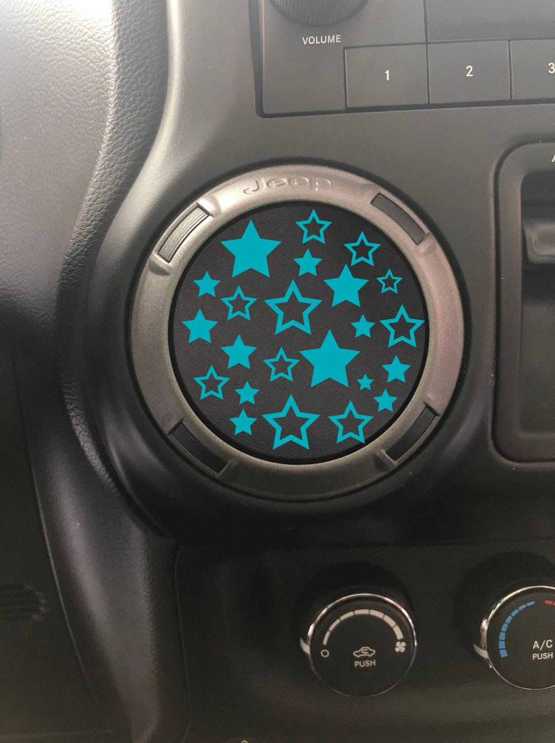 Stars A/C Vent Vinyl Decal Sticker Fits Jeep Wrangler 2011-2024/fits ...