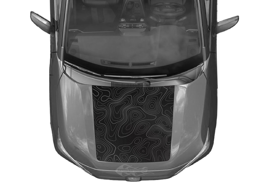 Topographic Blackout Hood Vinyl Decal Fits Toyota Rav4 2019-2024 - Etsy