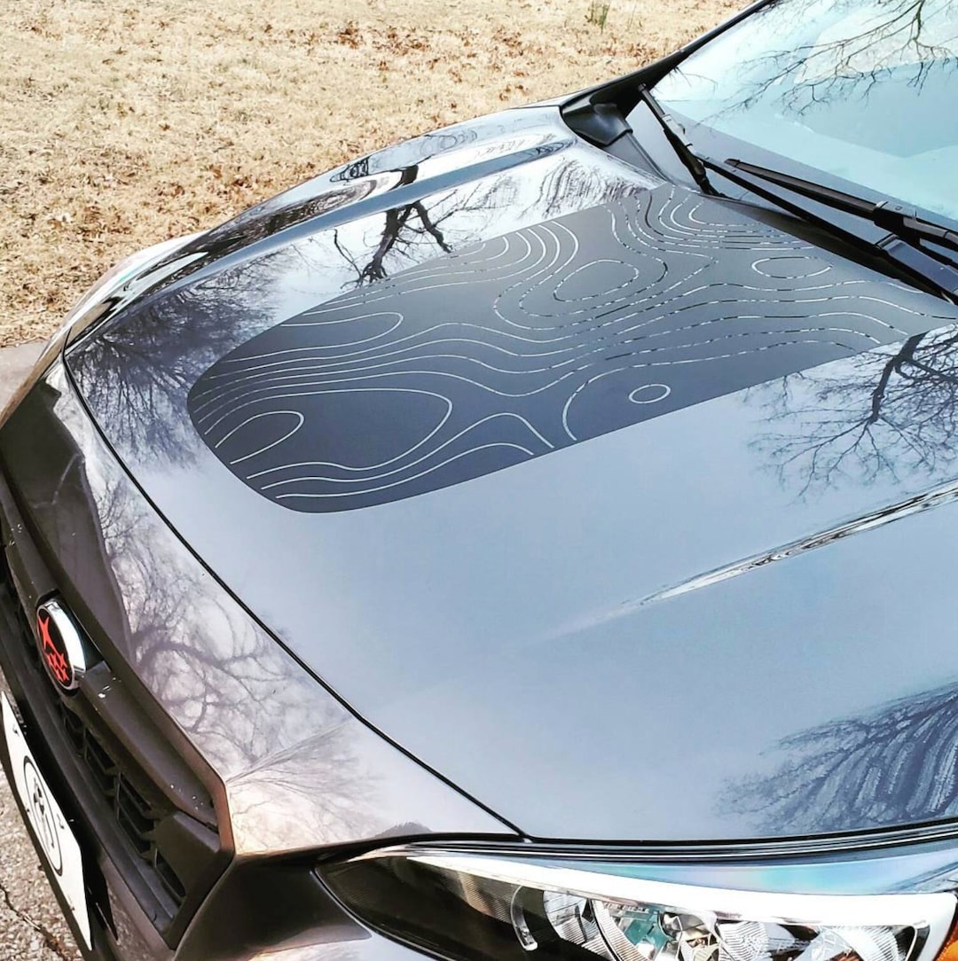 Topographic Blackout Hood Vinyl Decal Sticker Fits Subaru Crosstrek ...