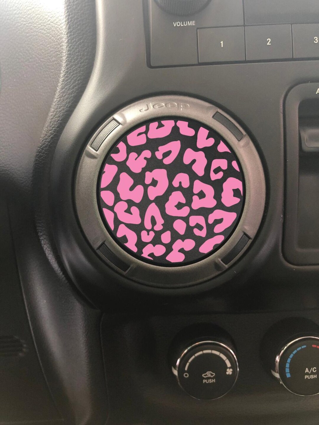 Leopard Print A/C Vent Vinyl Decal Sticker Fits Jeep Wrangler 2011-2024 ...