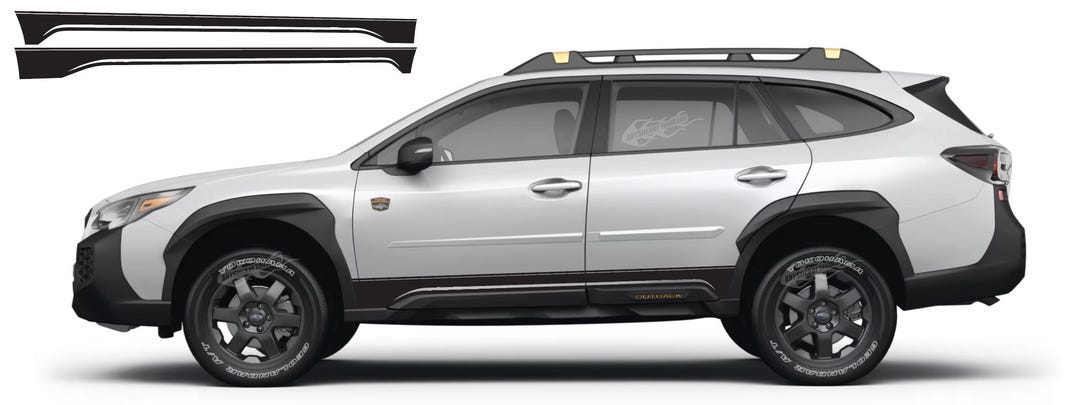 Blackout Groove Side Stripe Vinyl Decals Fits Subaru Outback Wilderness ...