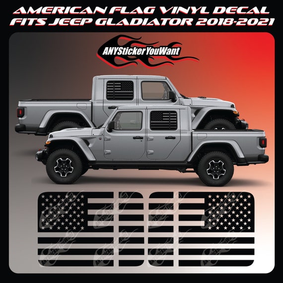 USA American Flag Side Window Vinyl Decal Sticker Fits Jeep - Etsy