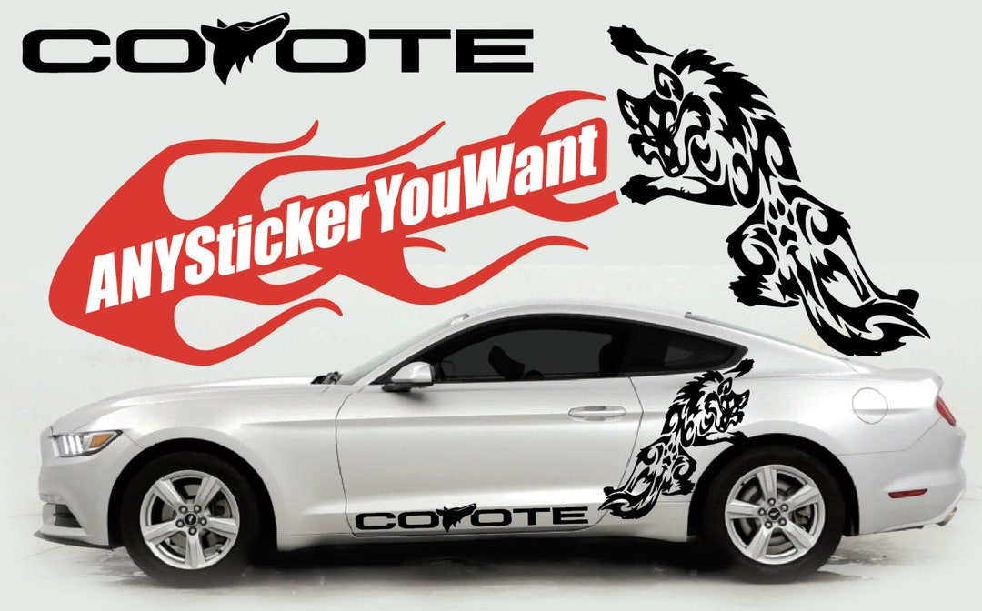 X2 Coyote Side Graphic Vinyl Decal Stickers Fits Ford Mustang - Etsy