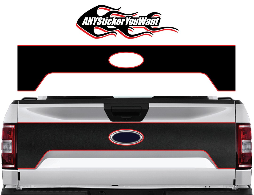 2 Tone Blackout Tailgate Vinyl Graphic Decal Fits Ford F150 2018-2020 ...