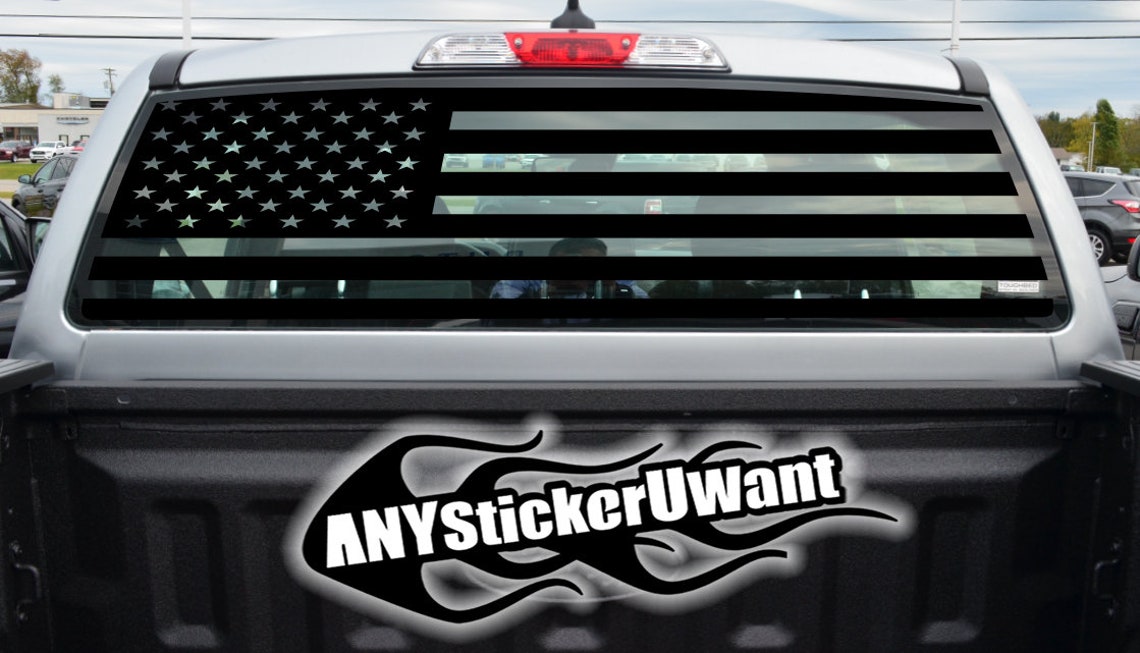 USA American Flag Rear Window Vinyl Decal Sticker Fits Ford Ranger 2020 ...