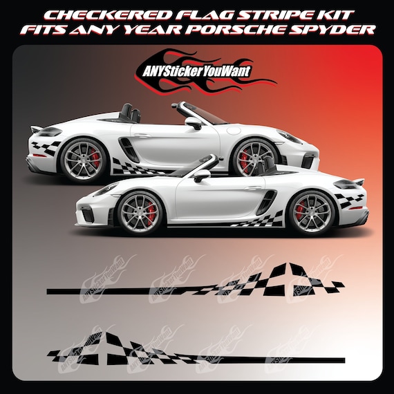 Checkered Flag Side Stripe Kit Graphic Vinyl Decal Fits - Etsy