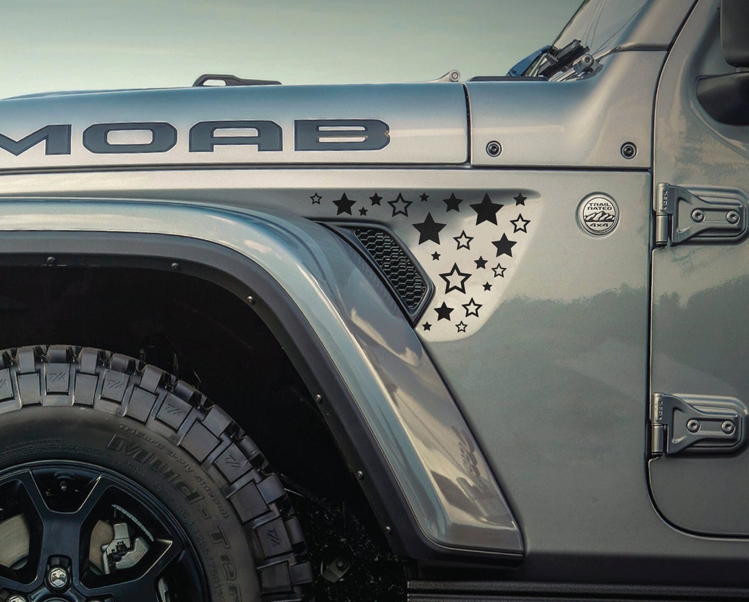 Stars Pattern Fender Vent Vinyl Decal Sticker Fits Jeep Wrangler Jl ...
