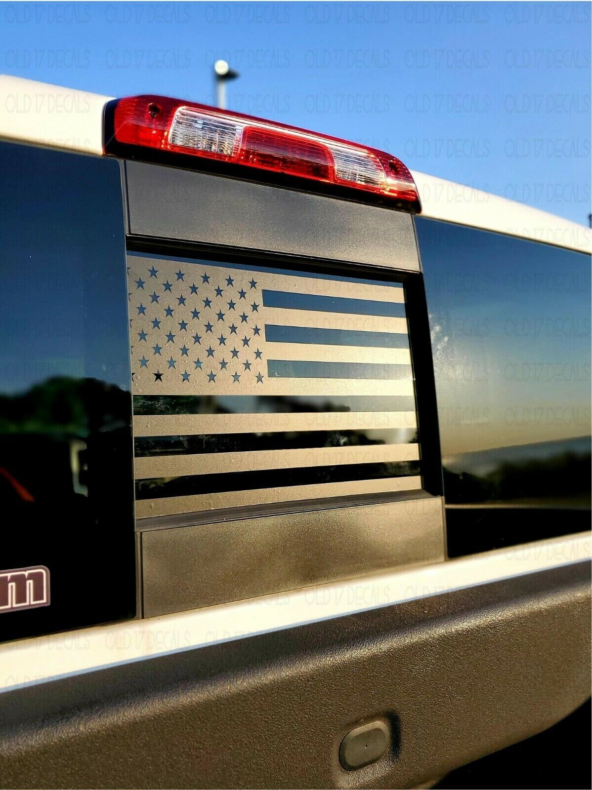USA American Flag Rear Middle Window Vinyl Decal FITS Dodge RAM 2010 ...
