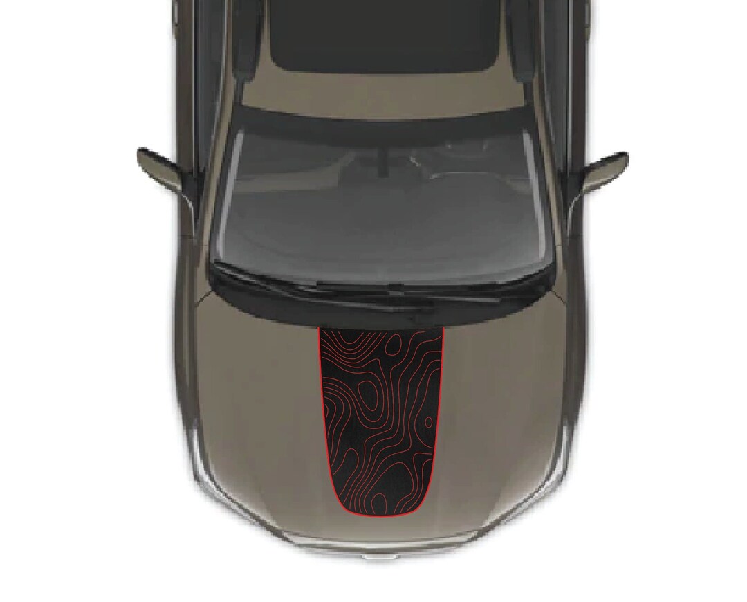 2 Tone Topographic Blackout Hood Vinyl Decal Sticker Fits Subaru ...