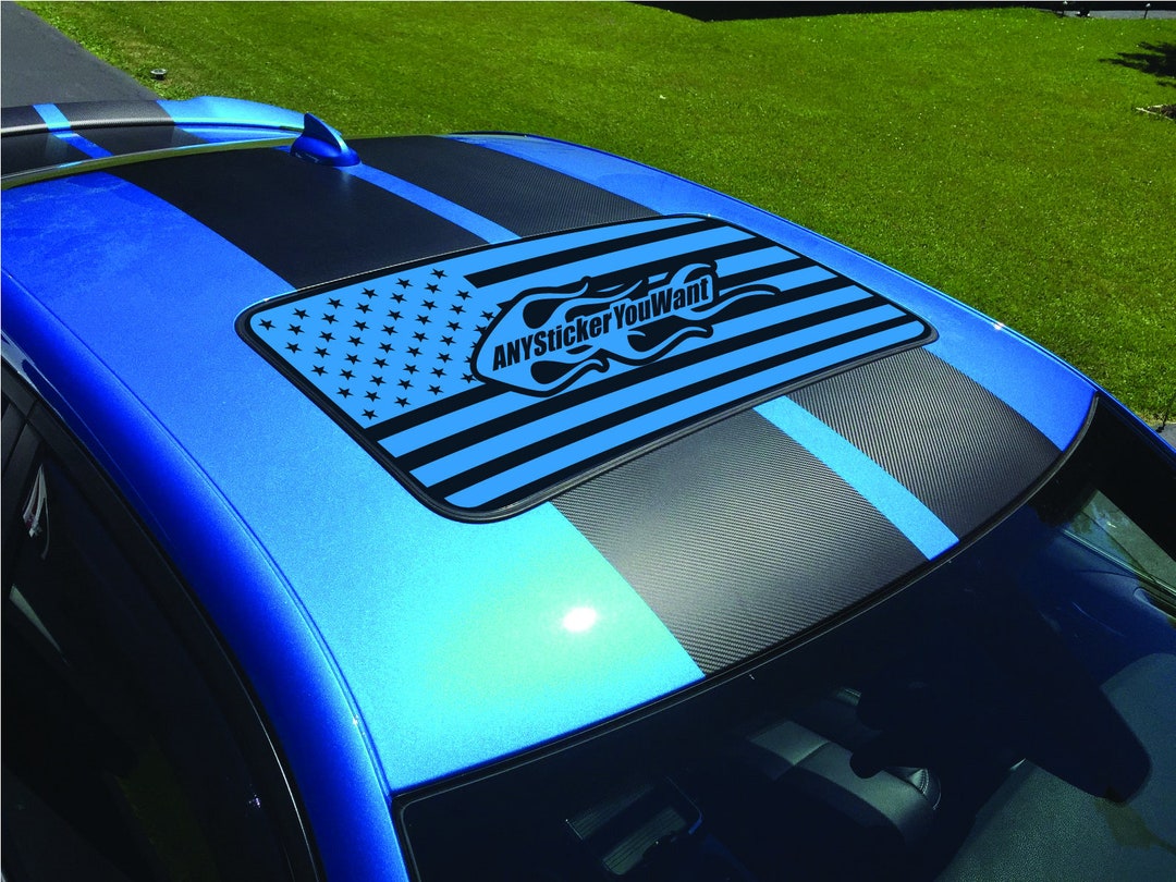 Custom American Flag Sunroof Vinyl Decal Fits Dodge Challenger - Etsy