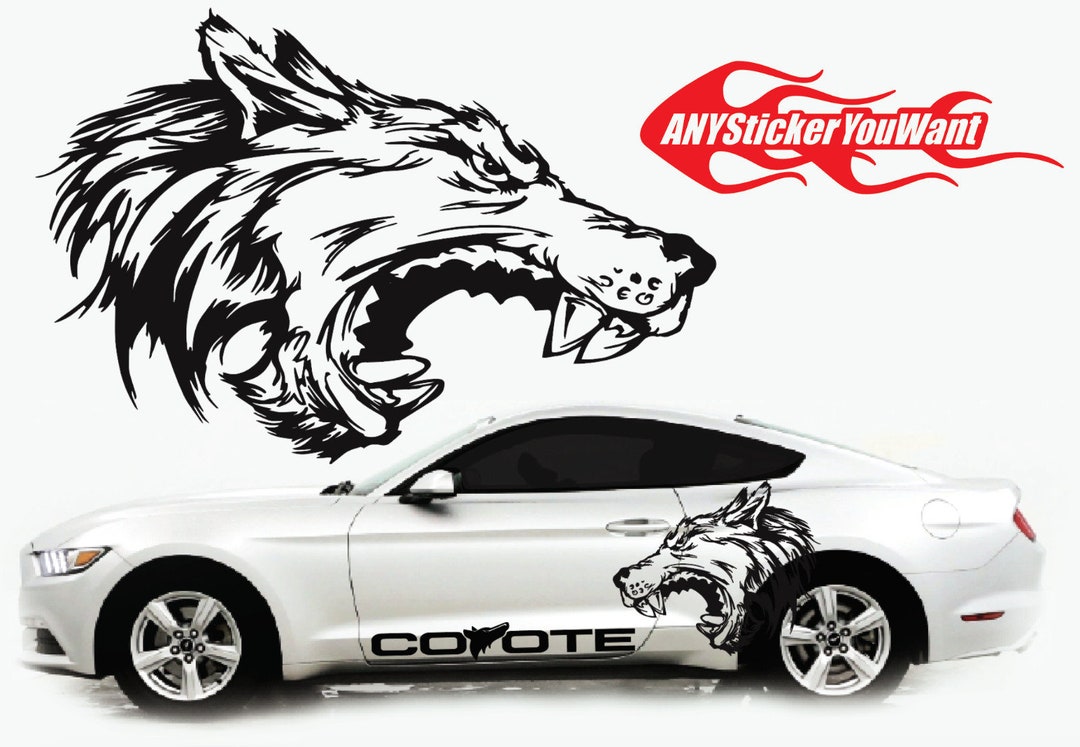 X2 Coyote Vinyl Graphic Decal Sticker Fits Ford Mustang - Etsy