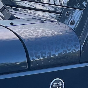 Leopard Print Hood Cowl Vinyl Decals Fits Jeep Wrangler JK/JKU 2007 ...