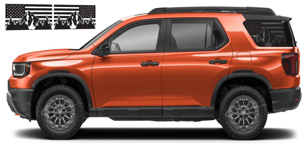 American Flag & Mountains Window Decals Fits Honda Passport 2026 - Etsy