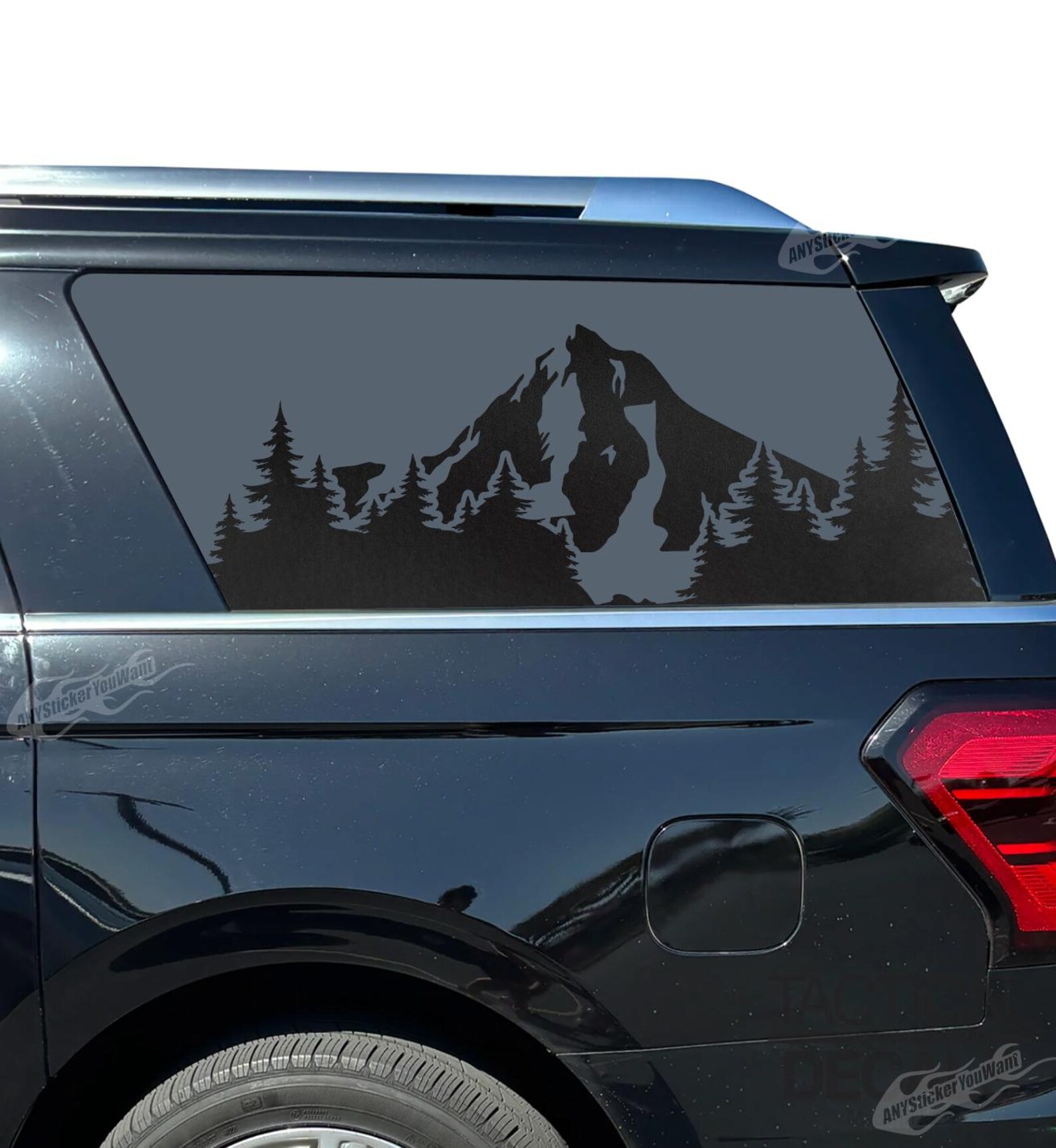 Mountains & Trees Vinyl Decal Window Stickers Fits Ford Expedition Max ...