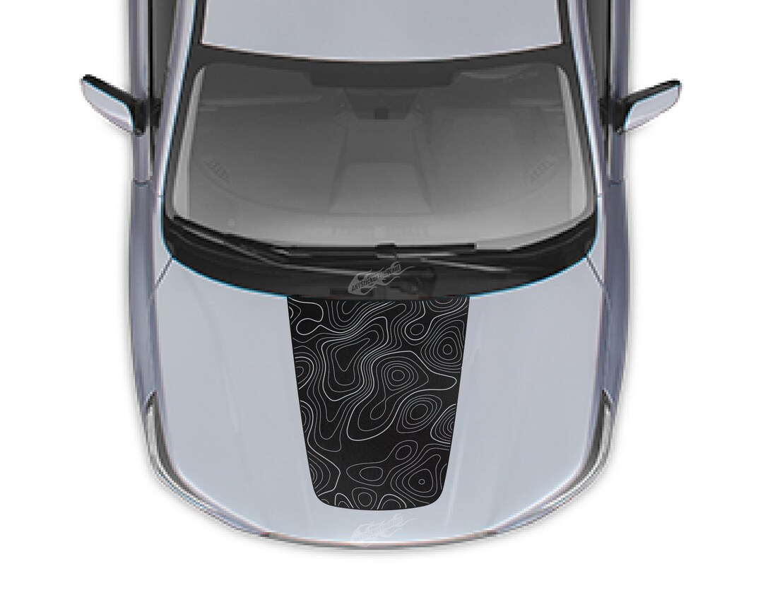 Topographic Blackout Hood Vinyl Decal Fits Subaru Forester Wilderness ...