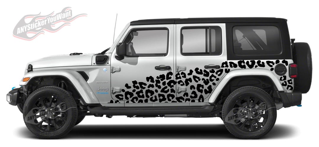 Leopard Print Side Graphic Vinyl Decals Fits Jeep Wrangler 2018-2025 - Etsy