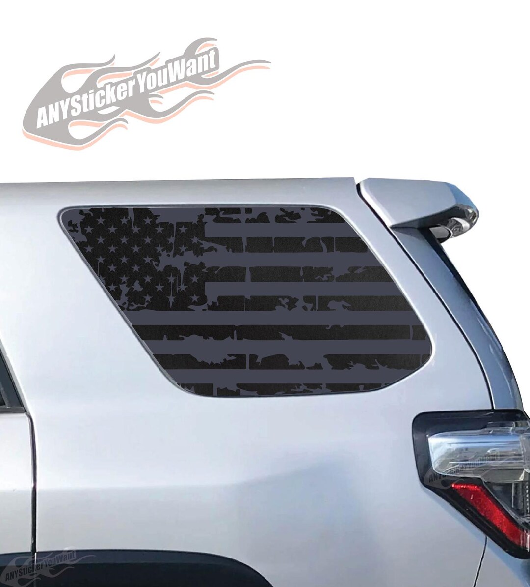 Pre-cut Distressed American Flag Window Decals Fits Toyota 4runner 2010 ...