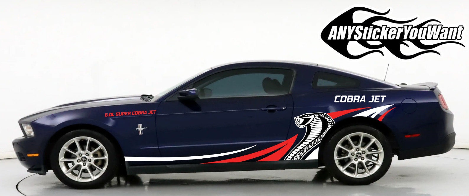 Mustang Cobra Jet Double Sided Graphic Vinyl Decal Kit FITS | Etsy