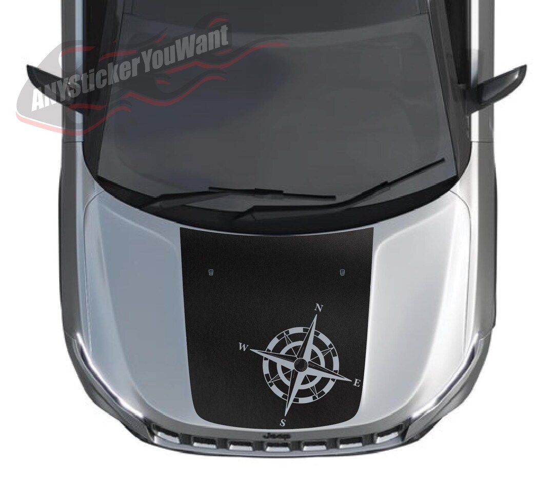 Compass Rose Blackout Hood Vinyl Decal Fits Jeep Compass 2017-2024 - Etsy