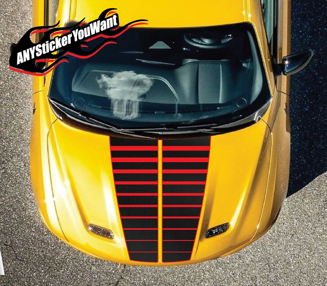 2 Tone Split Style Fading Hood Stripe Kit Vinyl Decal Fits - Etsy