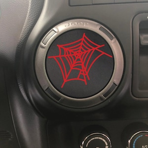 Spider Web A/C Vent Vinyl Decal Sticker Fits Jeep Wrangler 2011-2024 ...