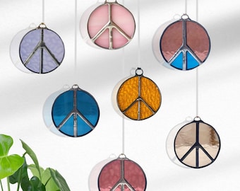 Iridescent Peace Sign Ornament - Etsy