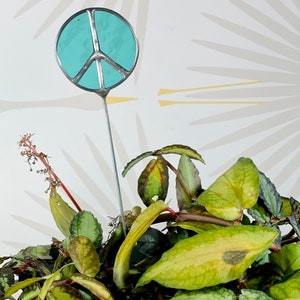 Peace Sign Plant Stake - Etsy
