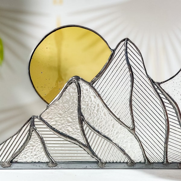Mountain Stained Glass - Etsy