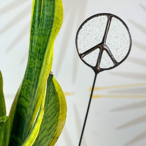 Peace Sign Plant Stake - Etsy