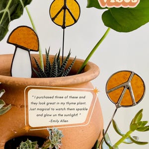Peace Sign Plant Stake - Etsy
