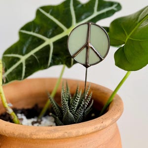 Peace Sign Plant Stake//fall Color Decor//autumn Home Decor - Etsy