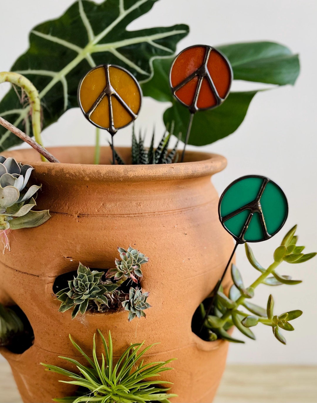 Handmade Peace Sign Plant Stake- Garden Gift - Etsy
