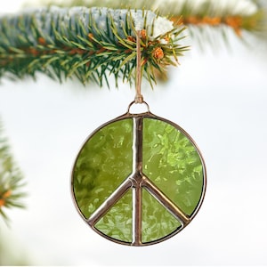 Peace Sign Christmas Ornament - Etsy