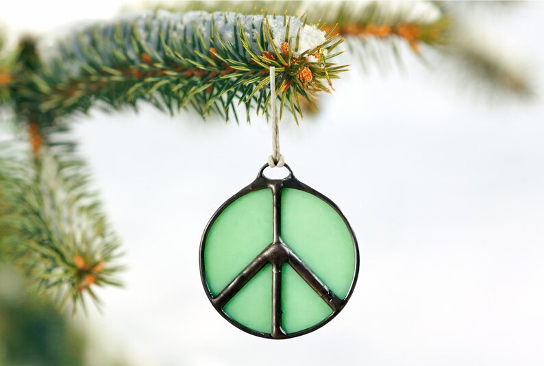 Peace Sign Christmas Ornament - Etsy