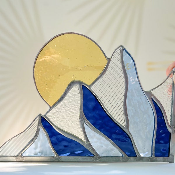 Mountain Stained Glass - Etsy