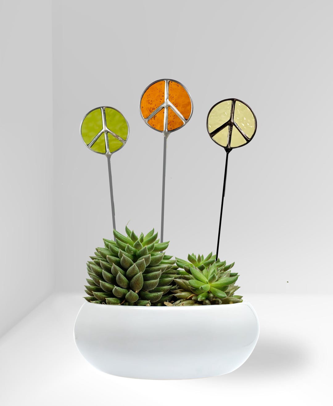 Peace Sign Plant Stake | Gift for Gardener - Etsy