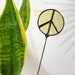 Peace Sign Plant Stake - Etsy