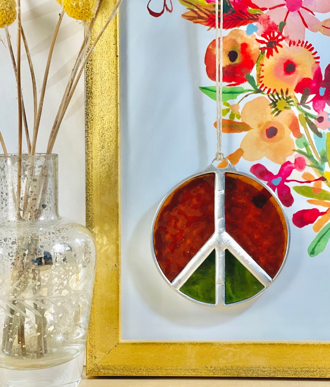Peace Sign Suncatcher// Peace Sign Christmas Ornament //hippie Gift ...