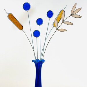 Peachy Pink Glass Wildflower Stem//glass Floral//glass Decor//glass ...